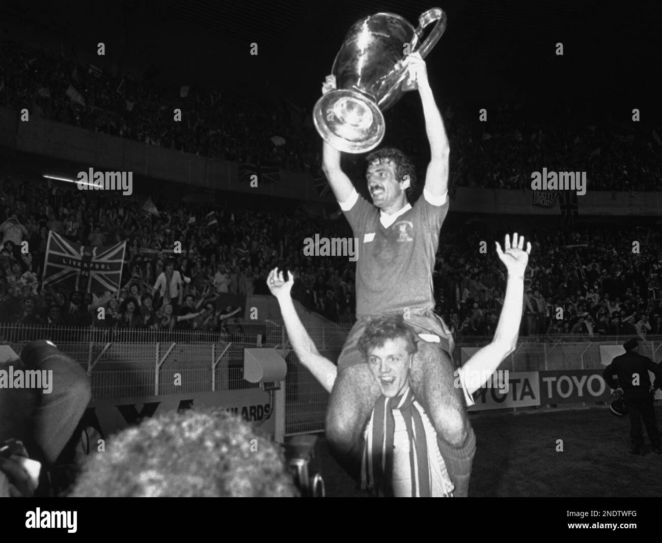 Liverpool player Alan Kennedy, who scored the only goal in the match ...