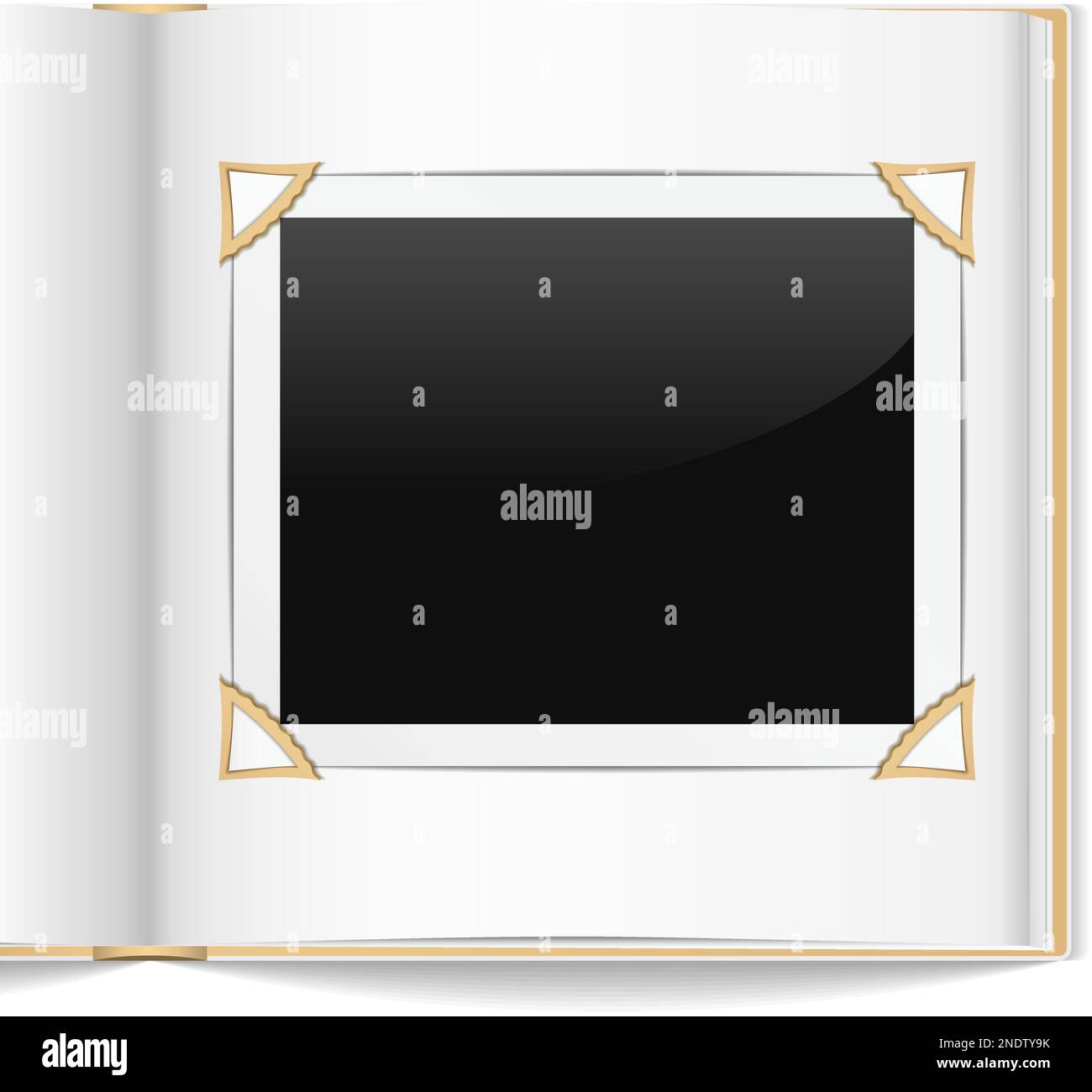 Open photo album on white background, vector eps10 illustration Stock ...