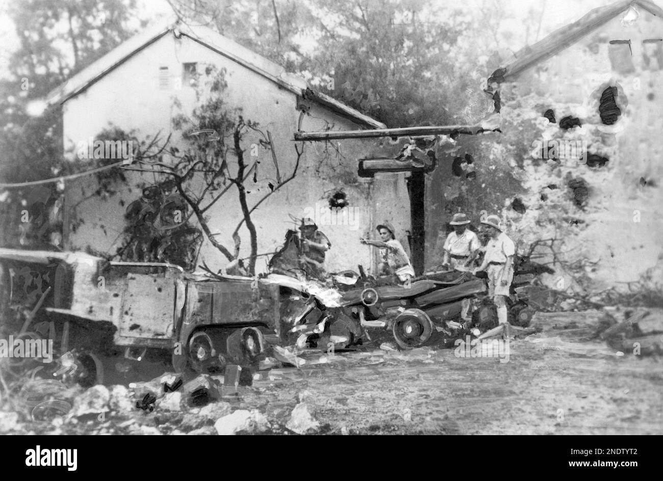 Barracks of the Sixth Regiment of French colonial artillery were set ...