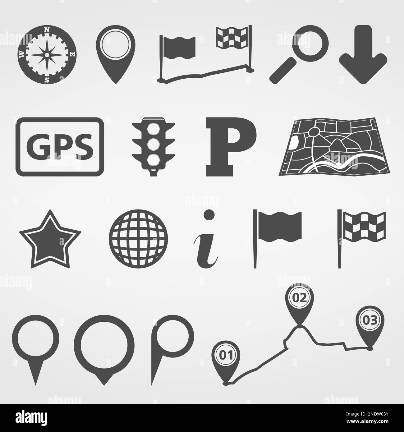 Set of navigation design elements, vector eps10 illustration Stock ...