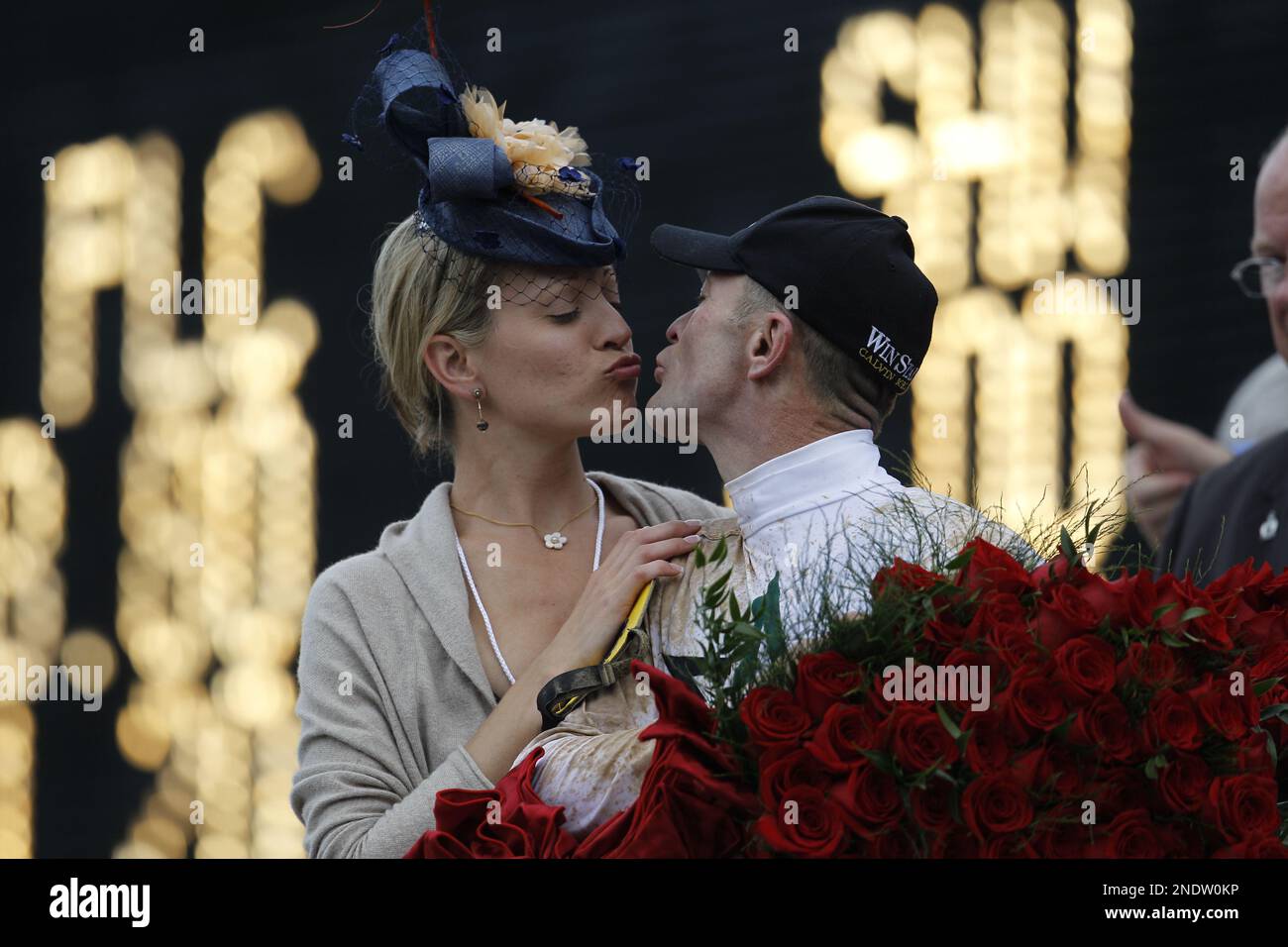 Jockey Calvin Borel on Super Saver after winning the 136th Kentucky ...