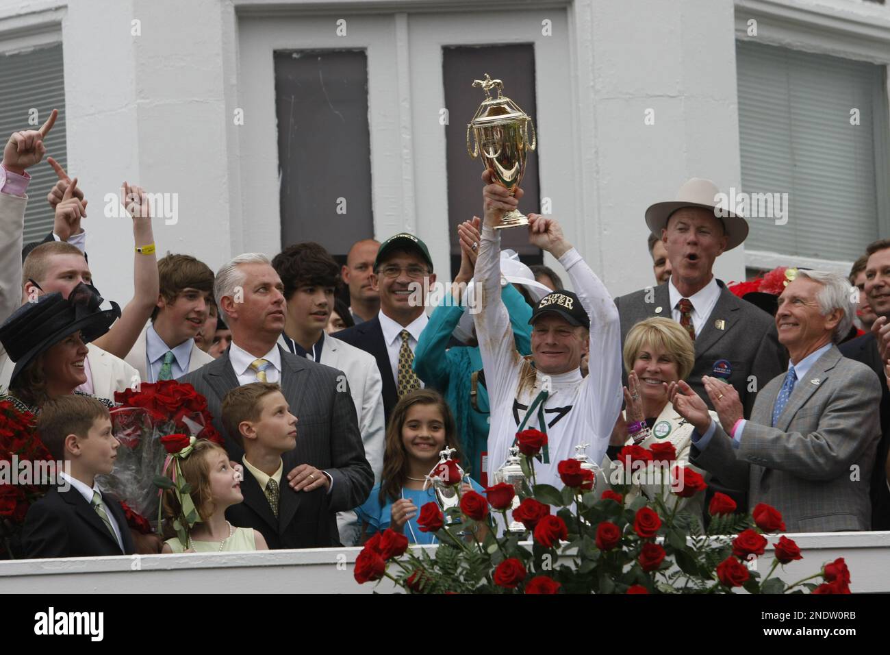 Jockey Calvin Borel and trainer Todd Pletcher, left, after winning the ...