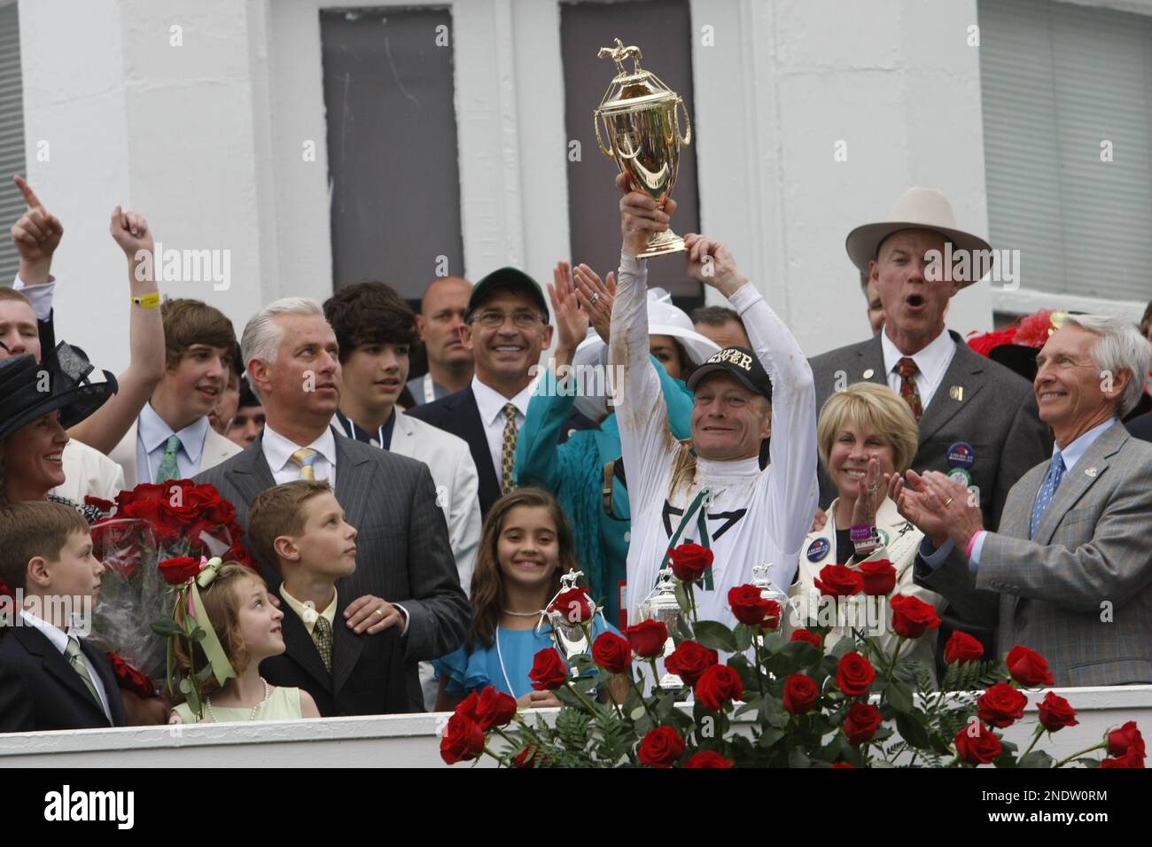 Jockey Calvin Borel and trainer Todd Pletcher, left, after winning the ...