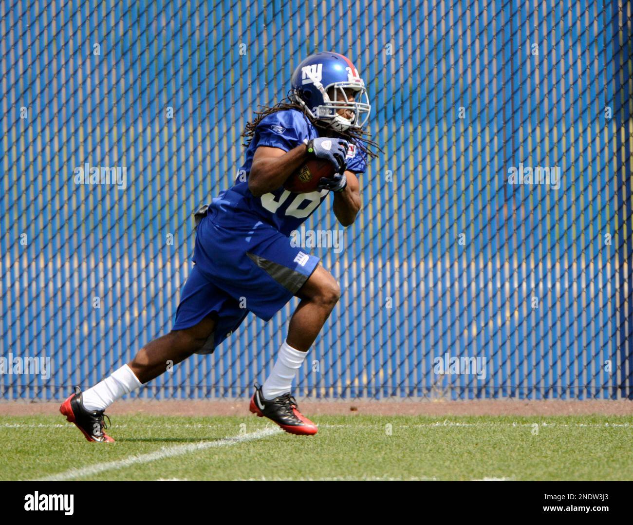 New York Giants' Seth Williams at rookie NFL football mincamp Friday ...