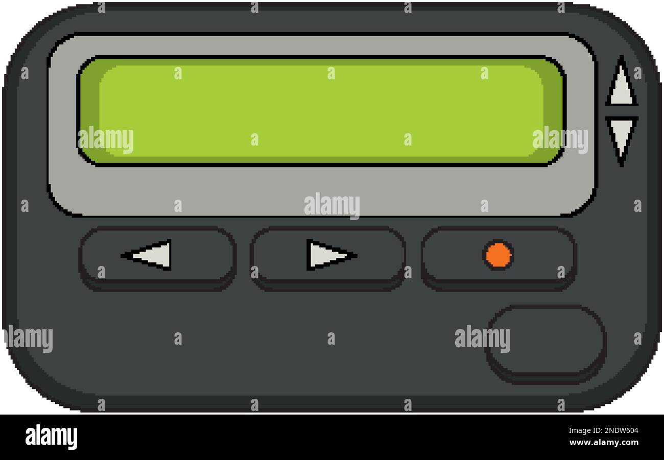 Pager retro device on white background illustration Stock Vector Image ...