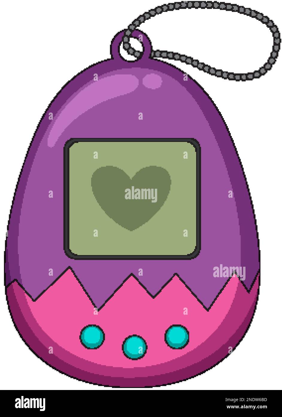 Retro tamagotchi isolated on white background illustration Stock Vector ...