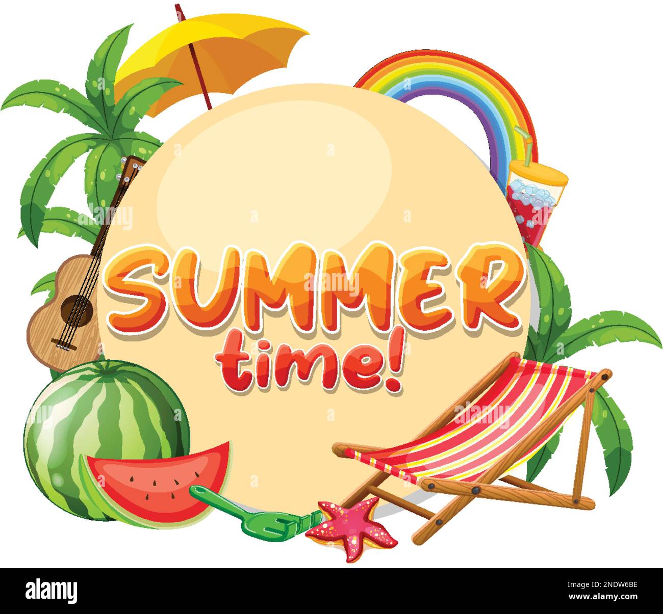 Summer time logo template illustration Stock Vector Image & Art - Alamy