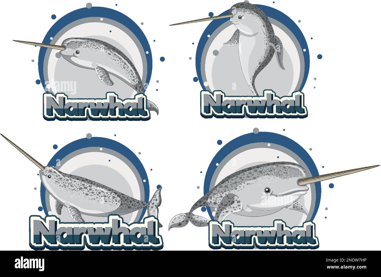 Narwhal image Stock Vector Images - Alamy