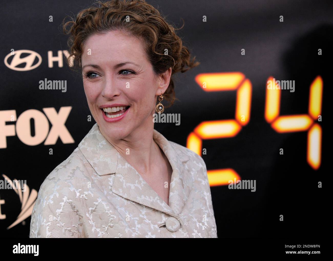 Former "24" cast member Leslie Hope arrives for the "24" Series Finale ...