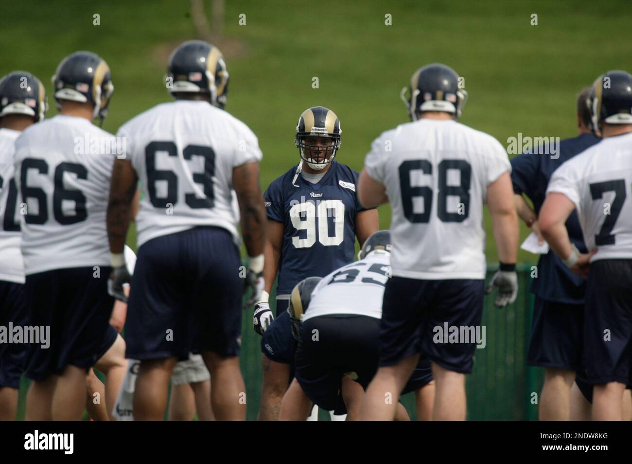 St. Louis Rams defensive end Hall Davis (90) is seen during rookie ...