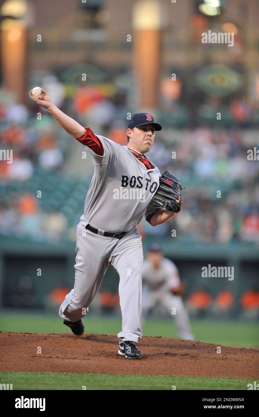 Boston Red Sox starting pitcher John Lackey delivers against the ...