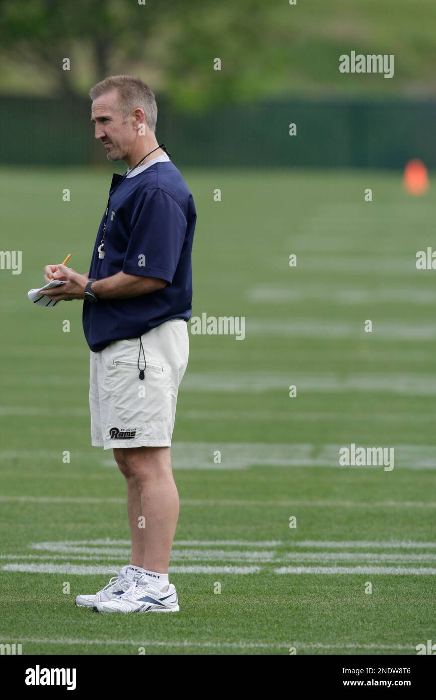 St. Louis Rams head coach Steve Spagnuolo walks on the field during ...
