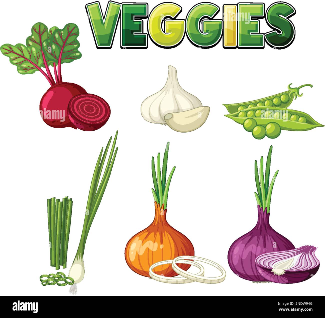 Set of vegetable cartoon illustration Stock Vector Image & Art - Alamy