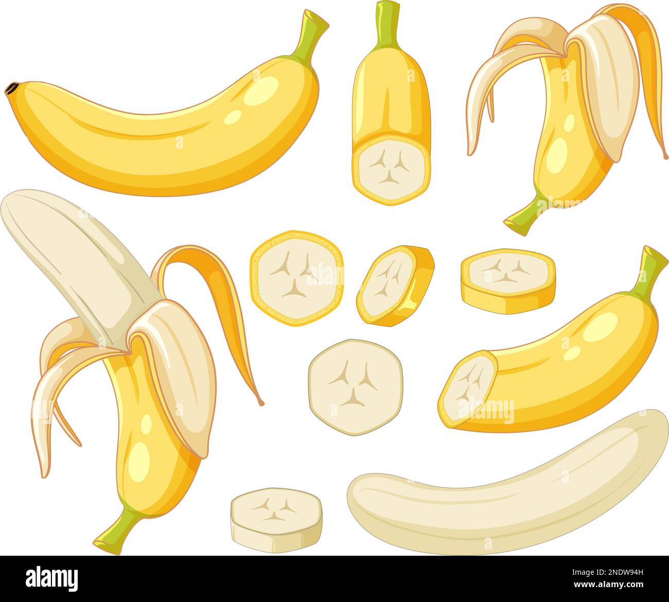 Peeled banana clipart hi-res stock photography and images - Alamy