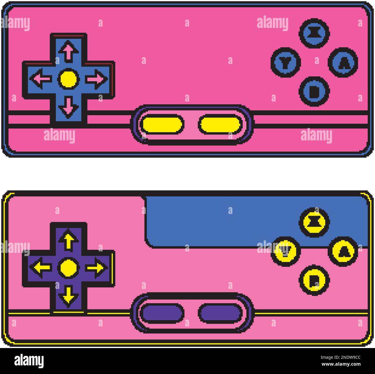 Retro video game console isolated illustration Stock Vector Image & Art ...