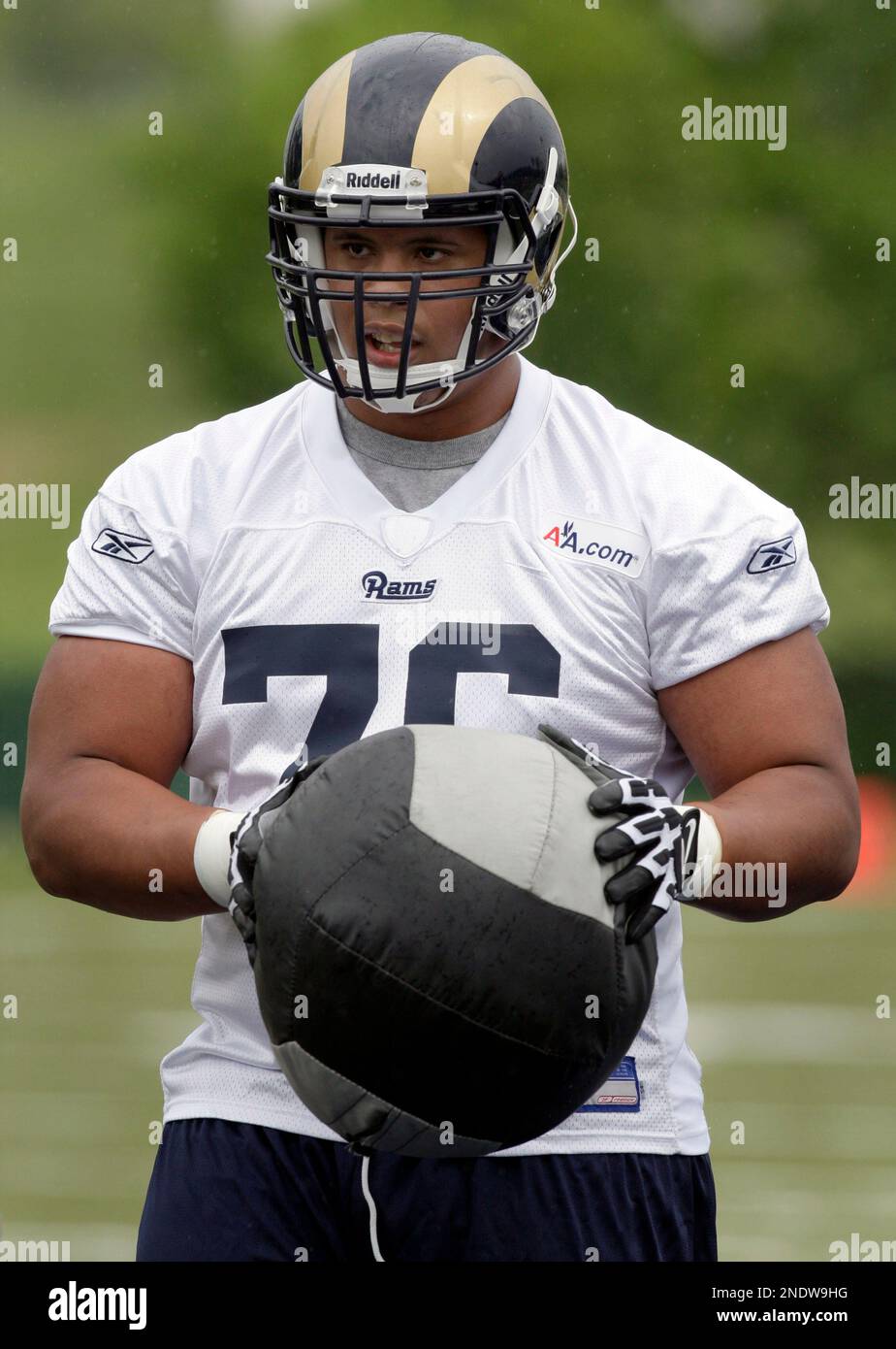 St. Louis Rams second-round draft pick offensive tackle Rodger Saffold ...