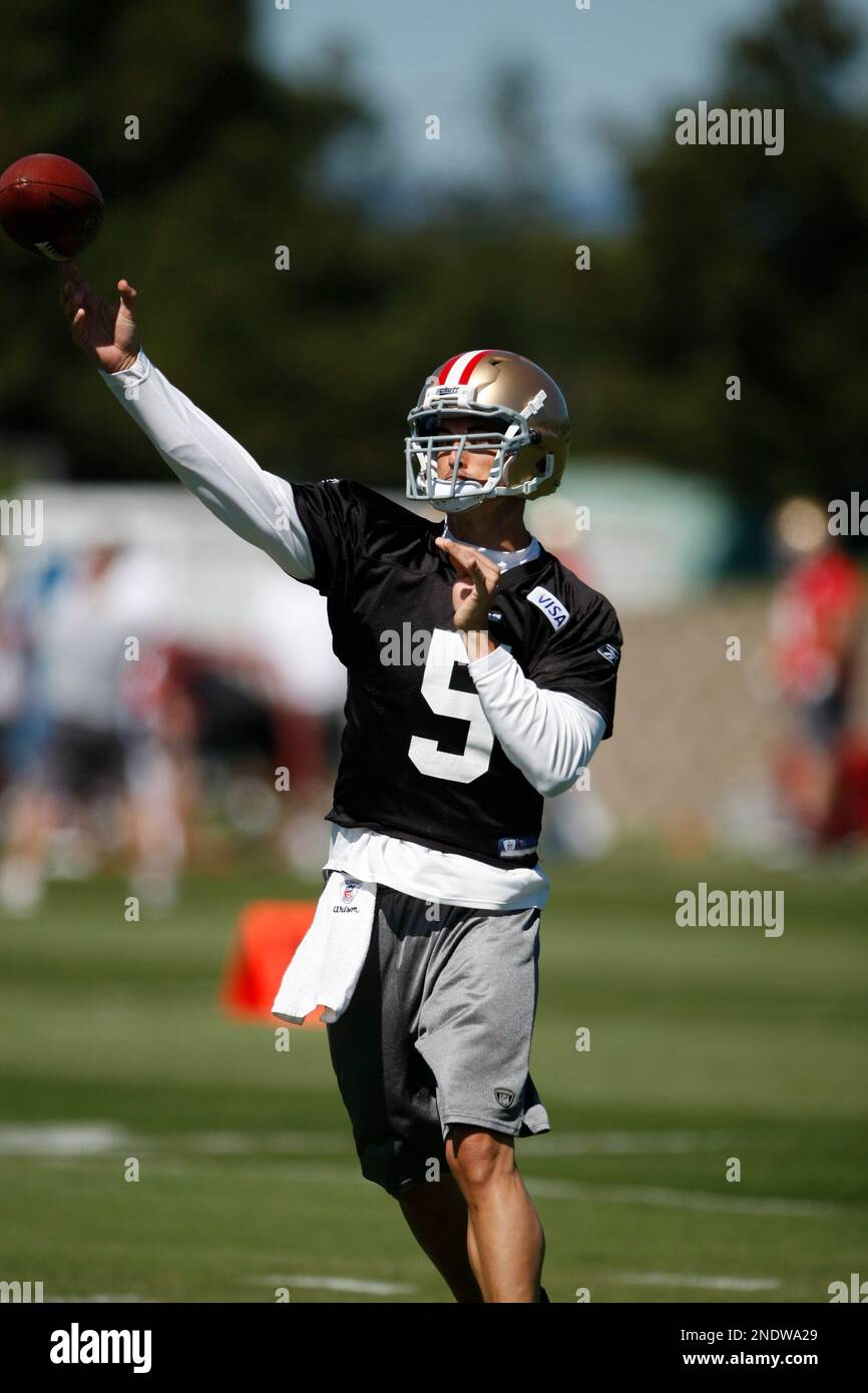 San Francisco 49ers quarterback David Carr during NFL football practice ...