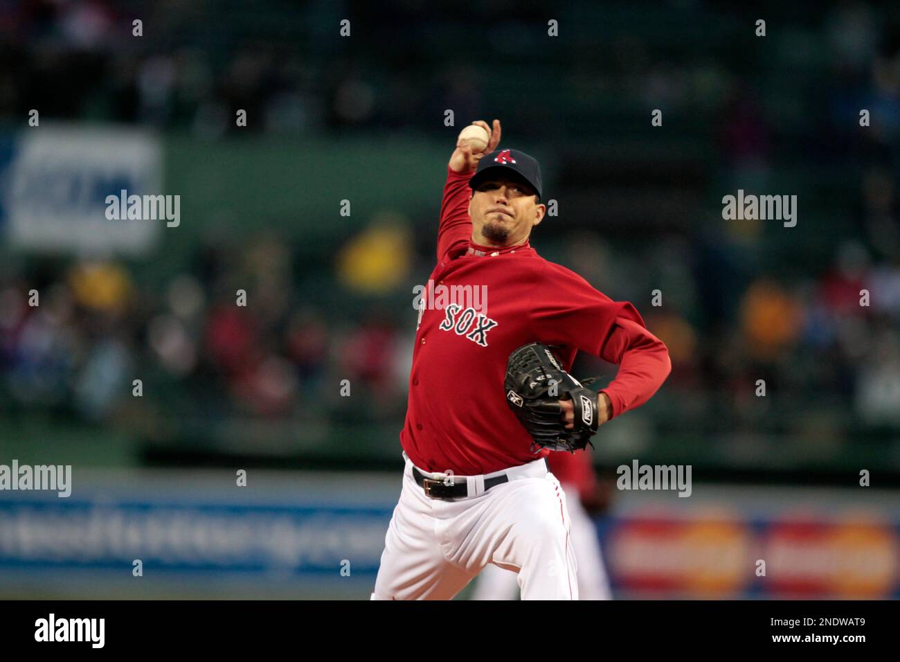 Boston Red Sox pitcher Josh Beckett delivers against the Tampa Bay Rays ...