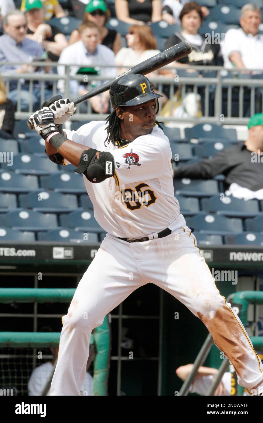 Pittsburgh Pirates left fielder Lastings Milledge (85) plays in the ...