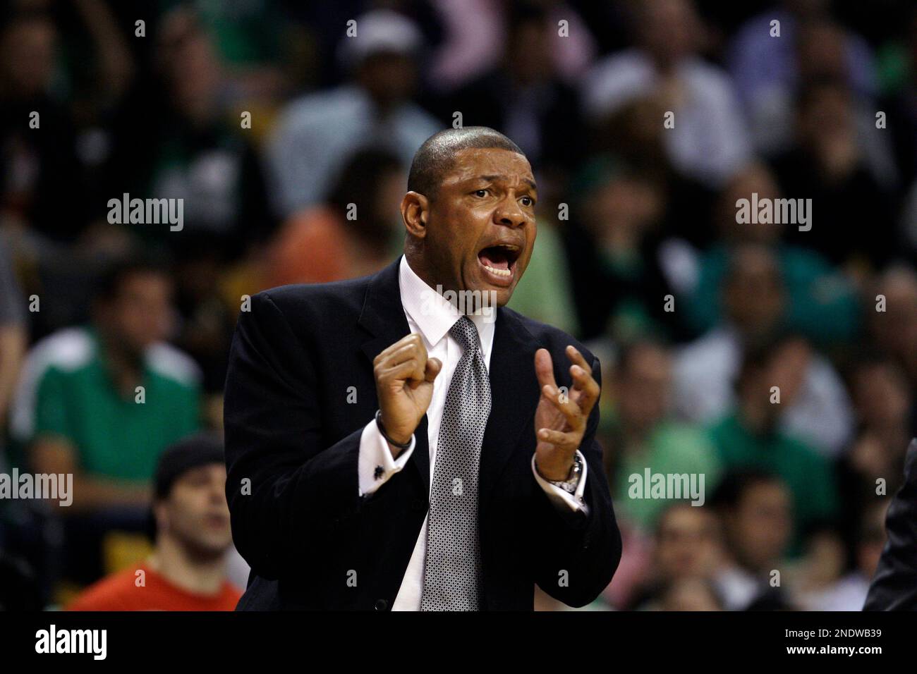 Boston Celtics head coach Doc Rivers against the Miami Heat during the second half of their ...