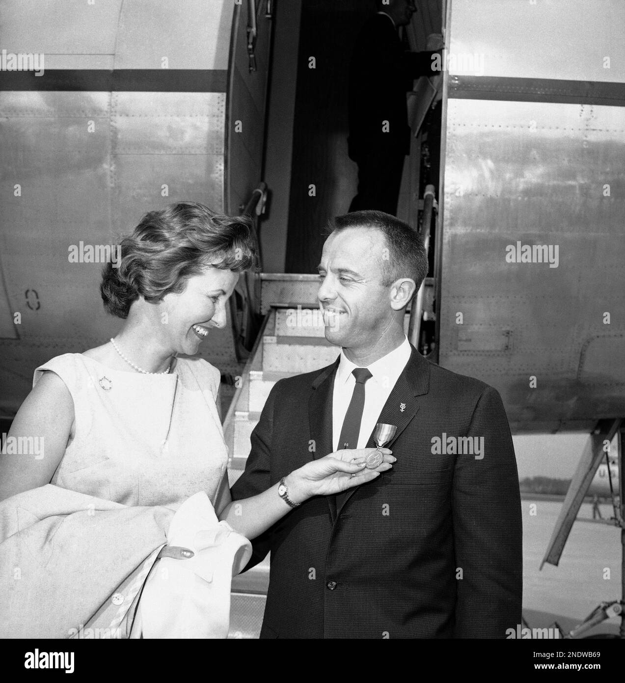 Mrs. Louise Shepard, wife of the first U.S. astronaut to make a space ...