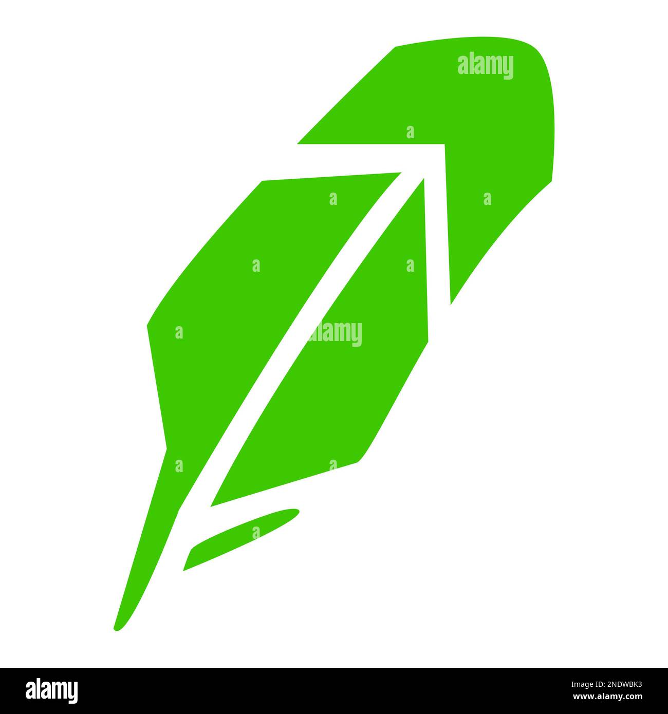 Robinhood cryptocurrency stock market logo isolated on white background ...