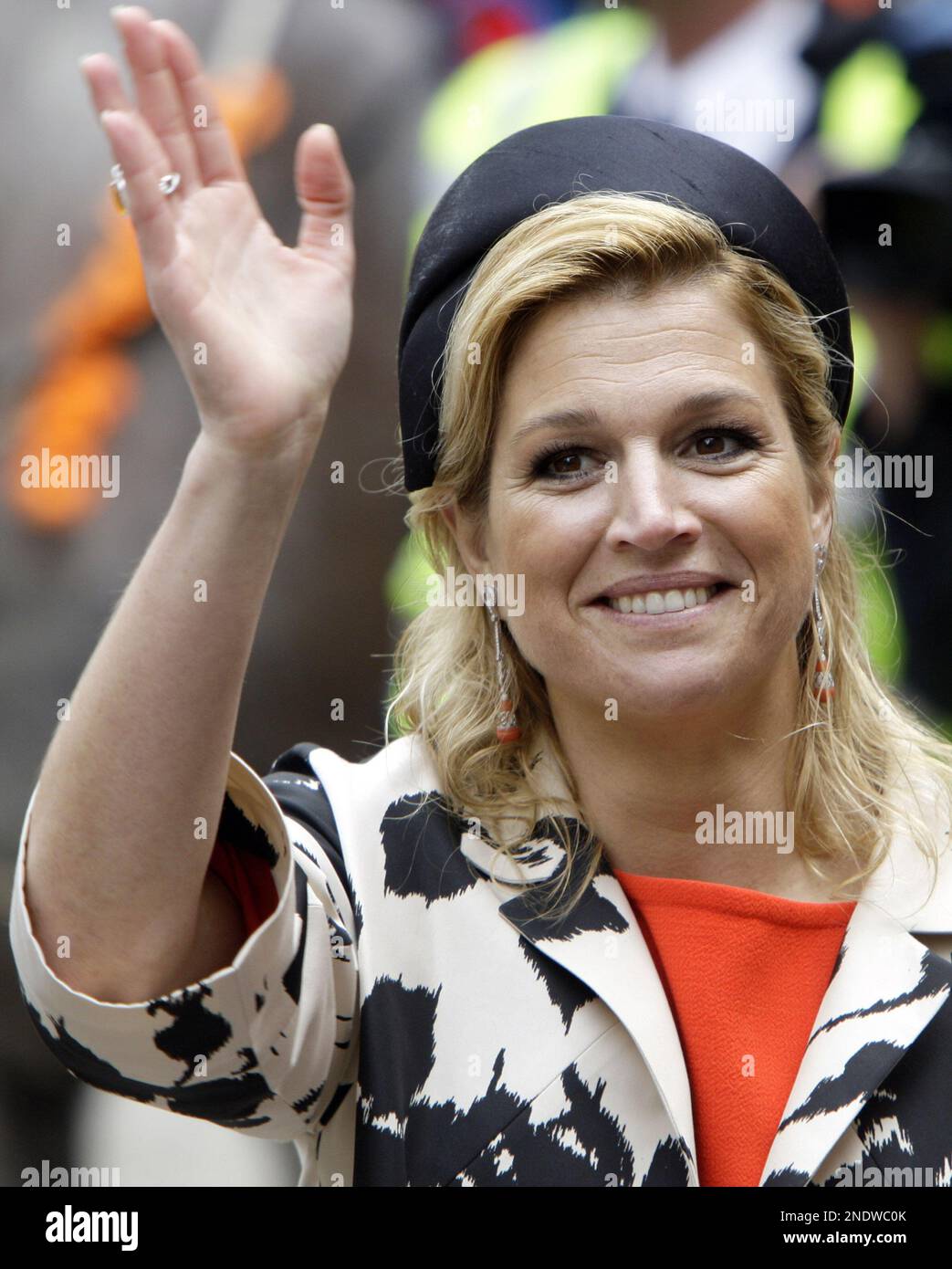 Dutch Princess Maxima reacts during festivities marking Queen's Day in ...