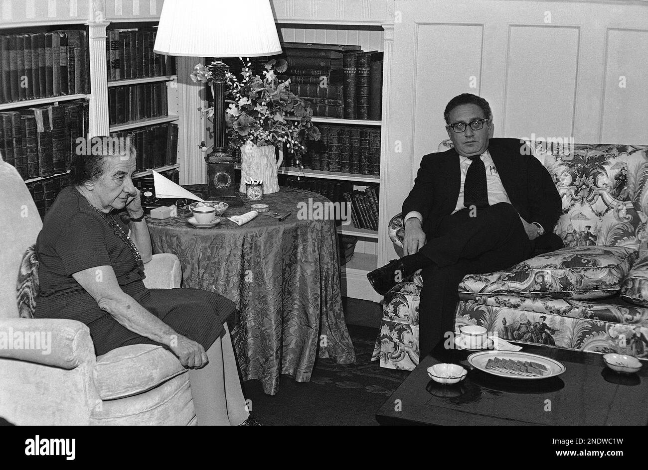 Secretary of State Henry Kissinger and Israeli Prime Minister Golda ...