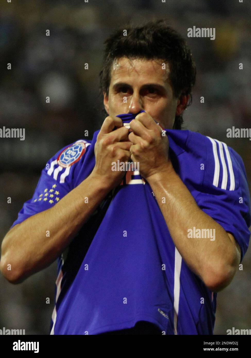 Chile's Universidad de Chile's Diego Rivarola, celebrates after scoring ...