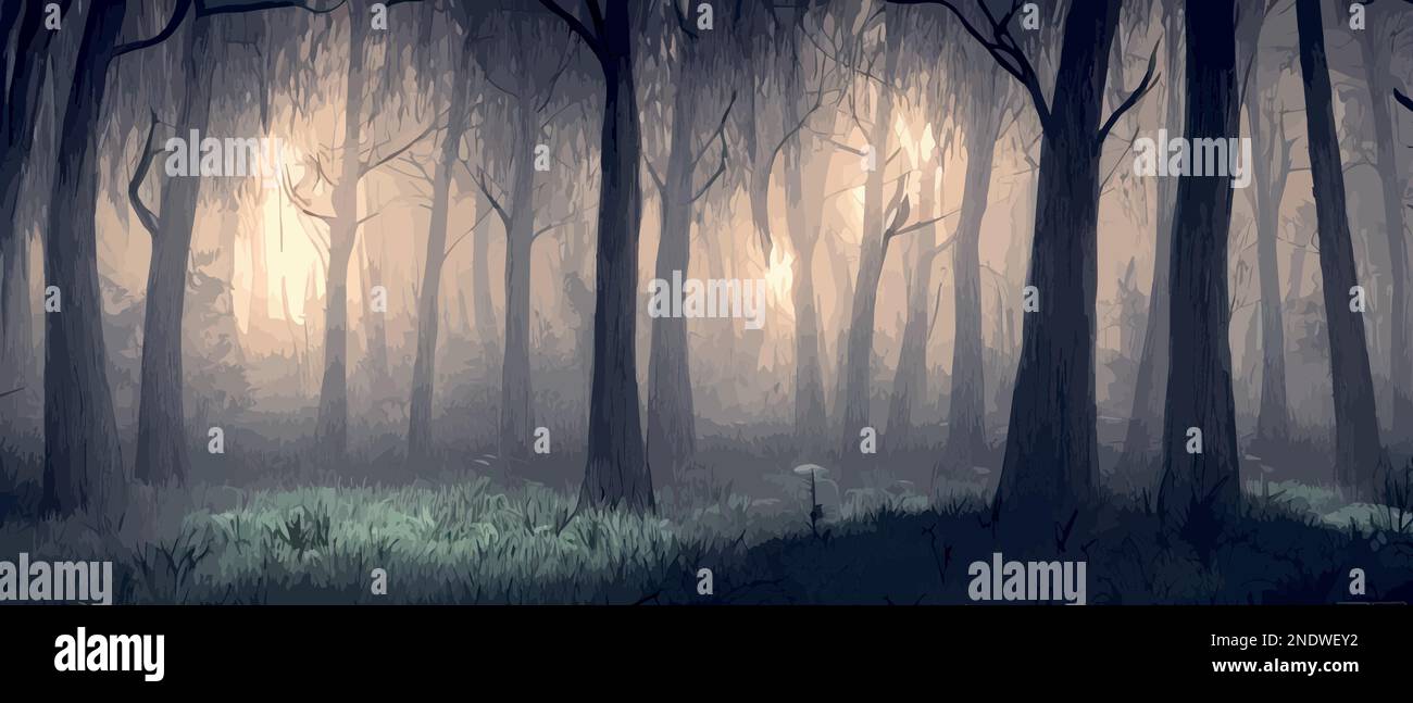 Horror movie forest Stock Vector Images - Alamy