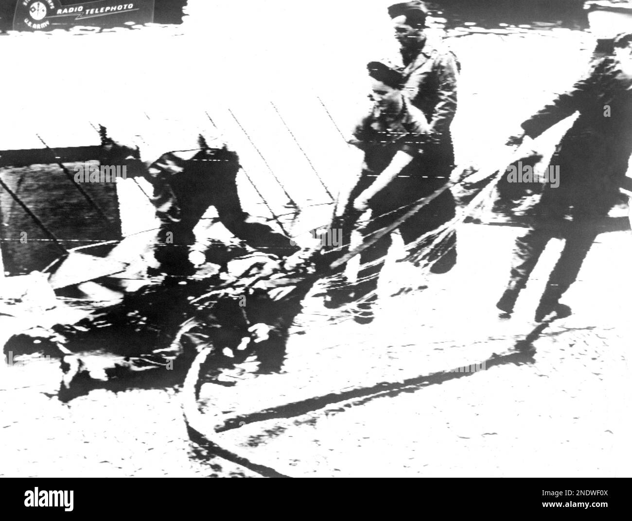 The body of the German pilot whose plane was shot down during an air ...