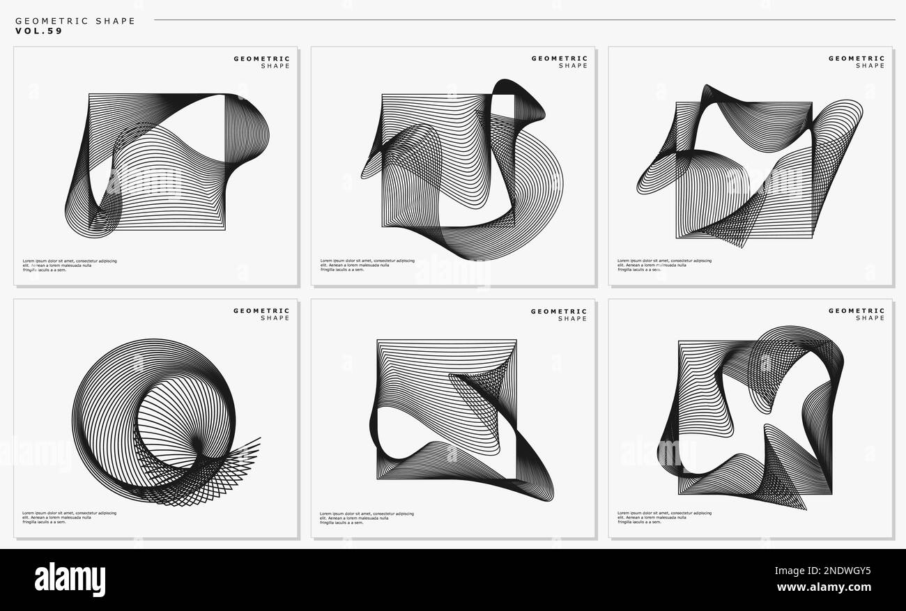Digital dynamic abstract line logo graphic template. Modern square ...