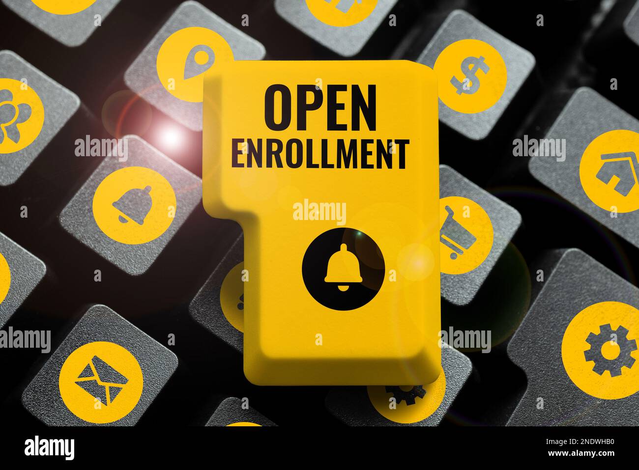 Text sign showing Open Enrollment. Word Written on The yearly period ...