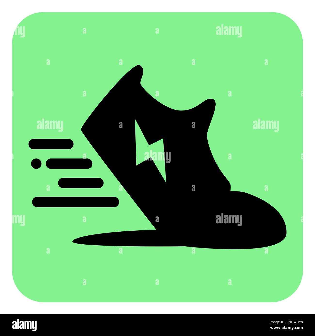 STEPN company logo icon in green square isolated on white background ...