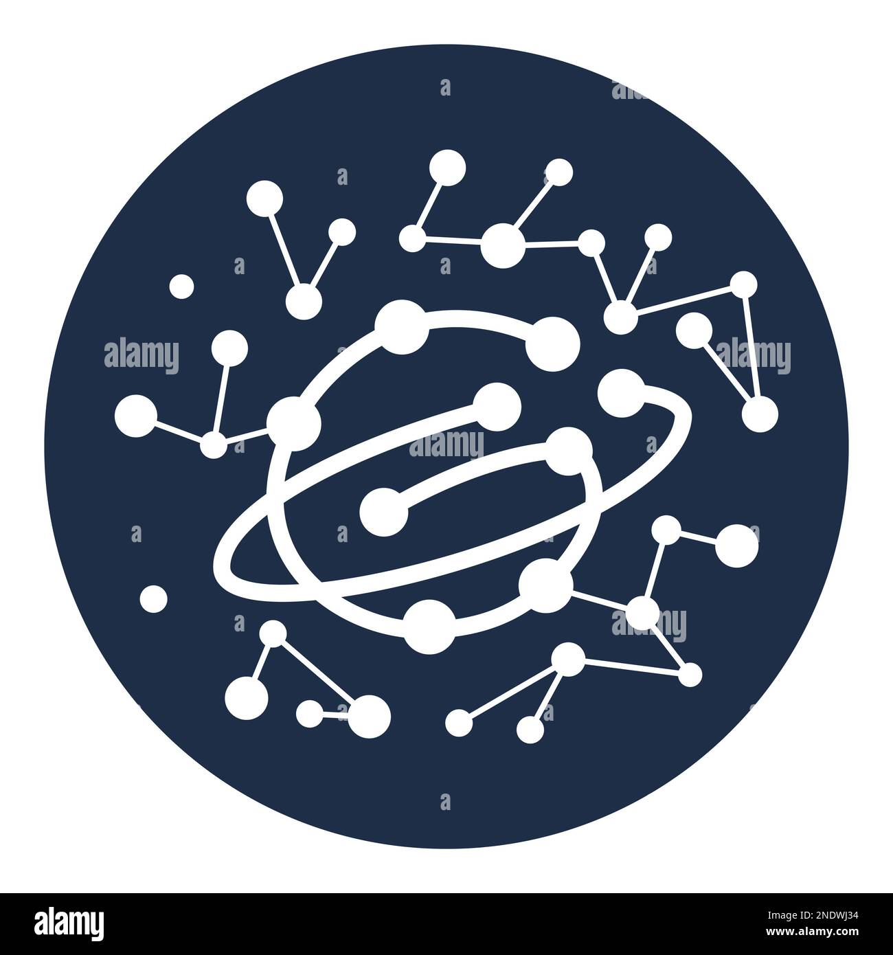 Galaxy Digital Corporation logo, icon in circle isolated on white ...