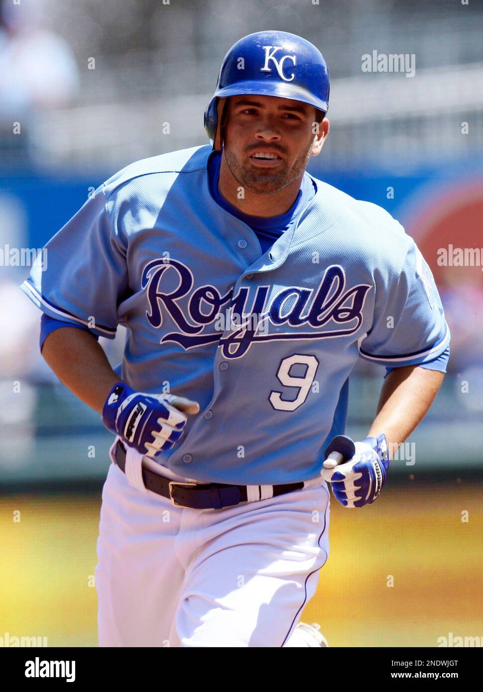Kansas City Royals' David DeJesus round third after hitting a home run ...