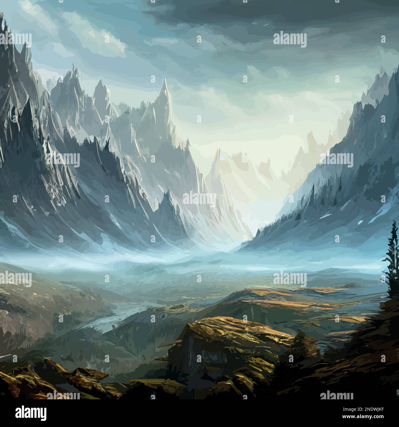 Canada foothills Stock Vector Images - Alamy