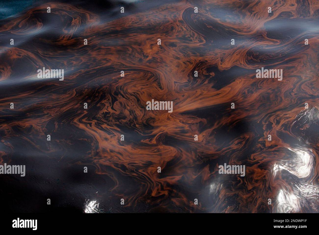 Weathered oil from a leaking pipeline that resulted from last week's ...