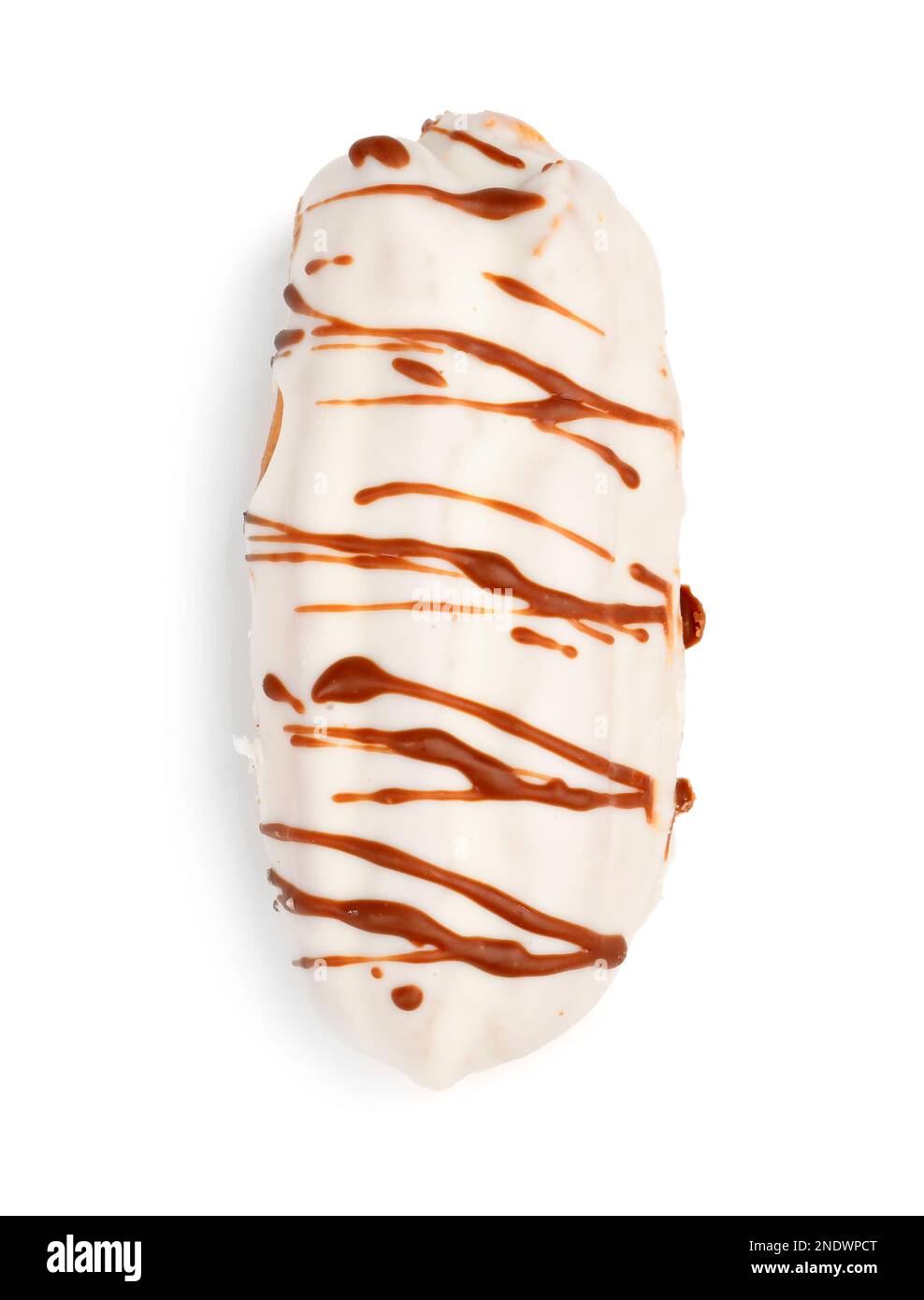 Delicious eclair isolated on white background Stock Photo - Alamy