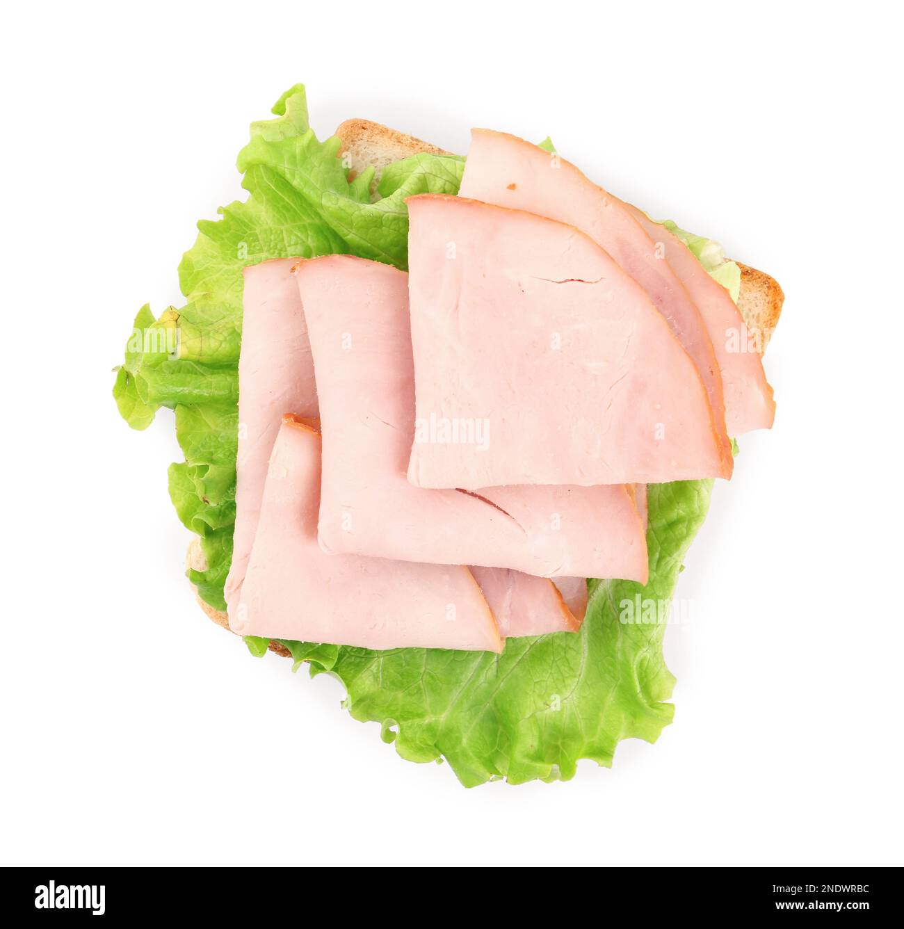 Delicious ham sandwich isolated on white background Stock Photo - Alamy