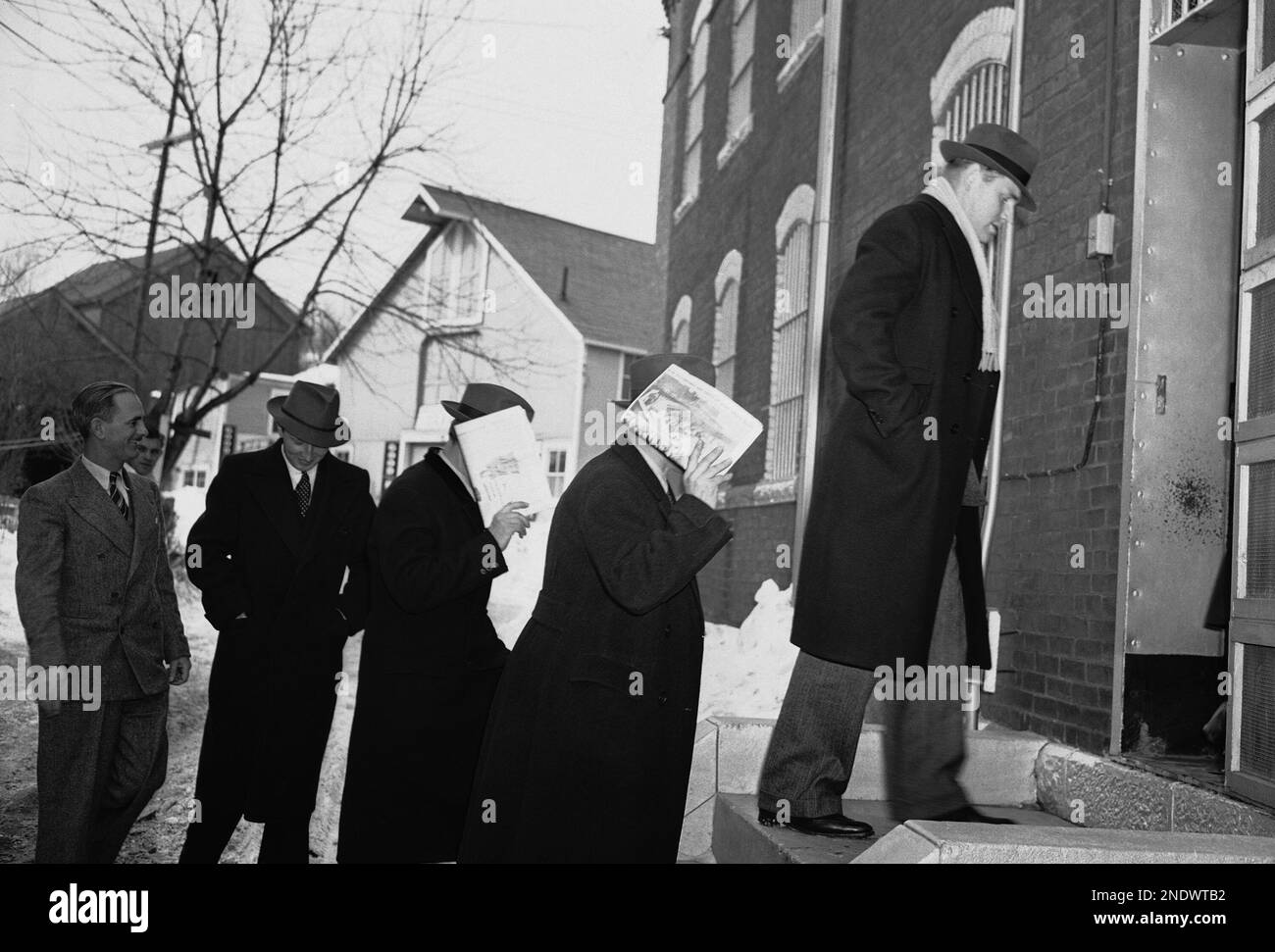 Four German-American Bundists (two of them camera-shy and unidentified ...