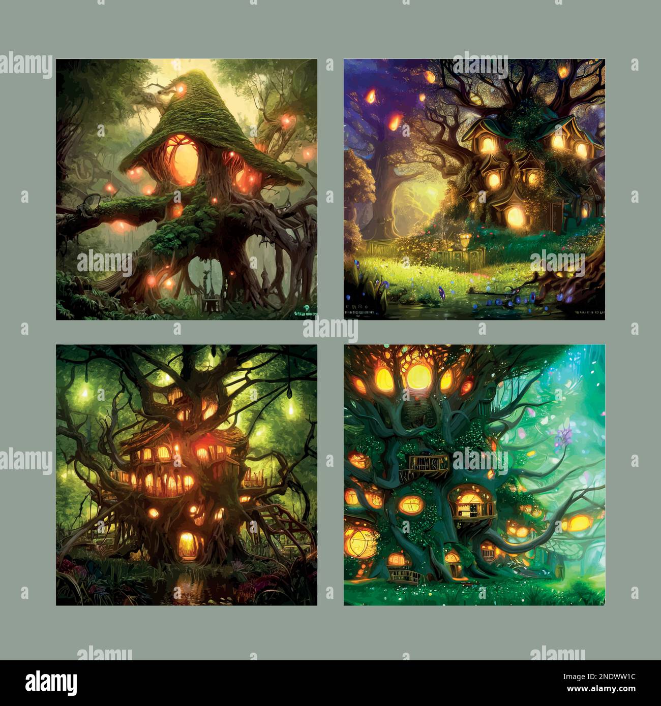 Scary elves Stock Vector Images - Alamy