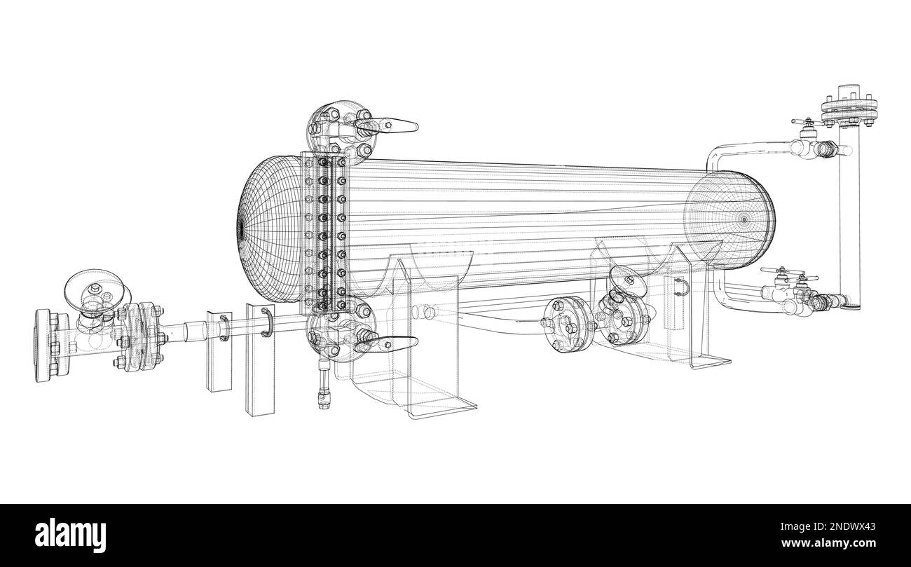 Industrial tank with valves. Vector Stock Vector Image & Art - Alamy
