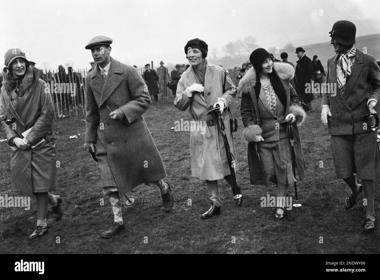 Britain's Duke of York, George, second from left, and Duchess of York ...