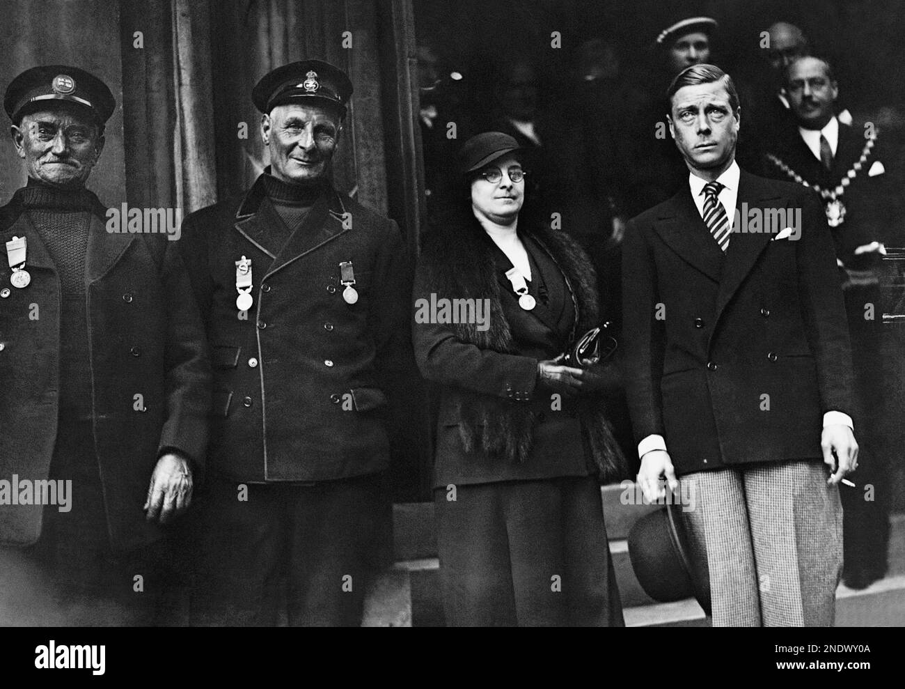 Britain's Edward, The Prince of Wales, right, presented the lifeboat ...