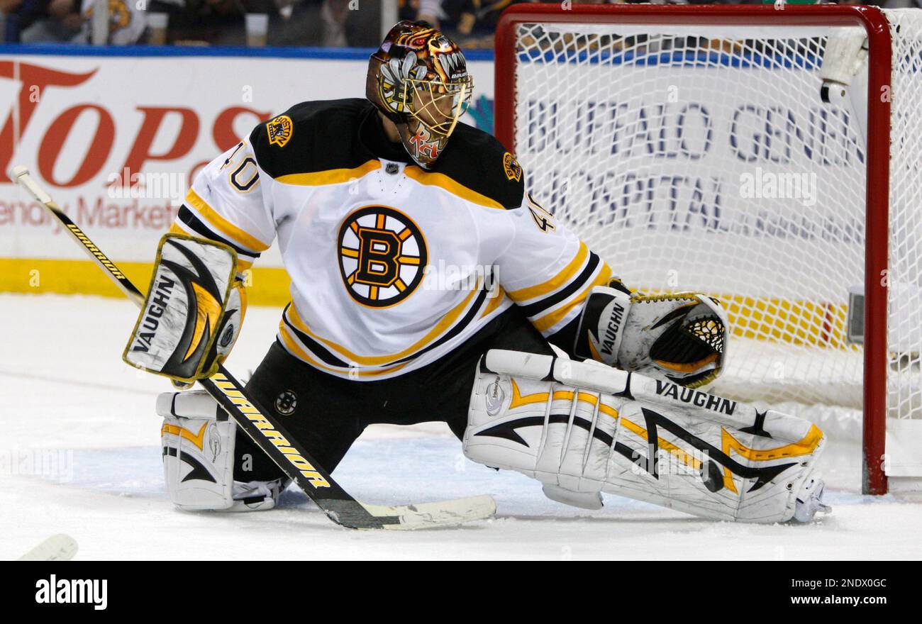 Boston Bruins' Tuukka Rask during the first period of a first-round NHL ...