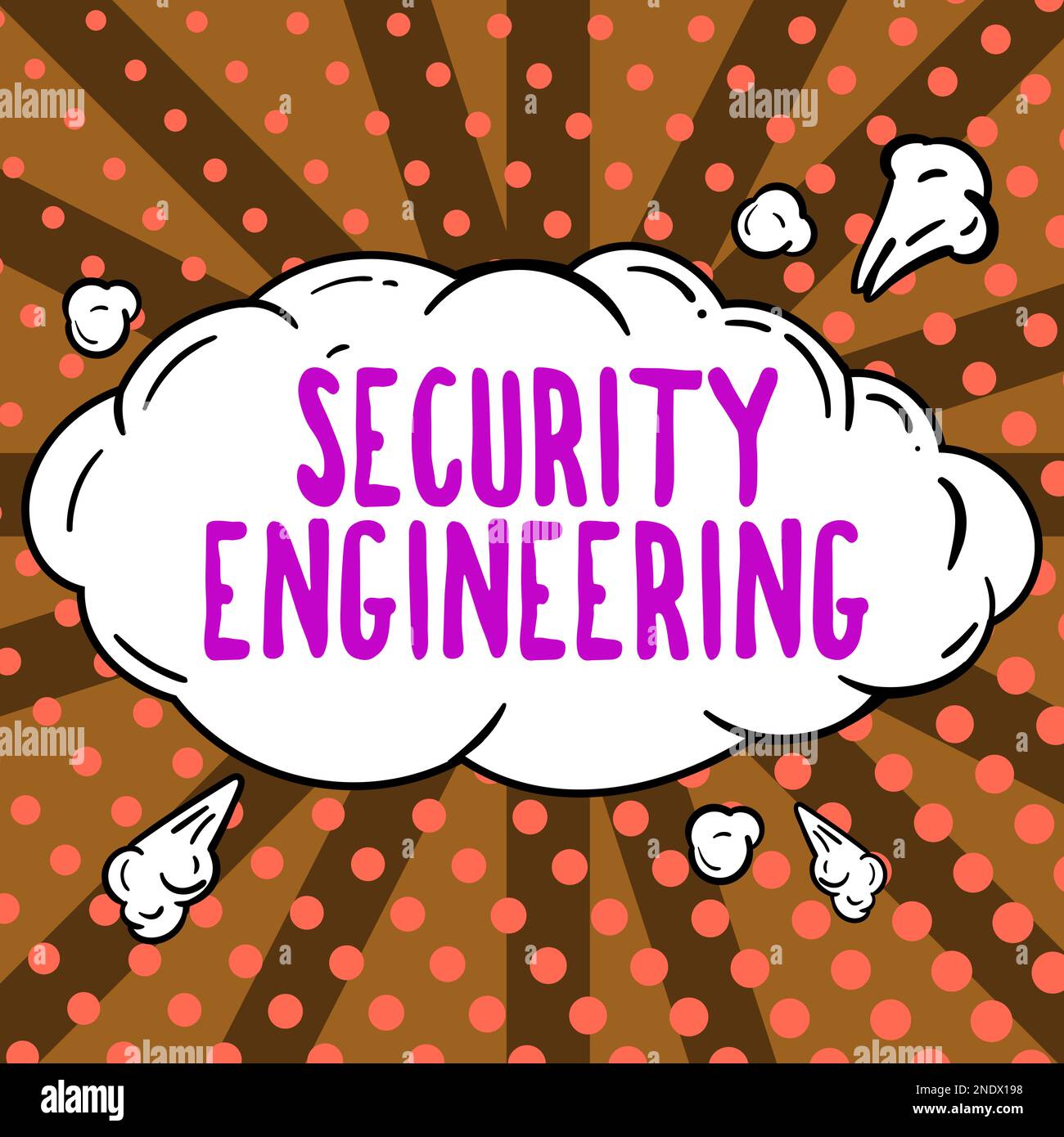 Hand writing sign Security Engineering. Word for focus on the security ...