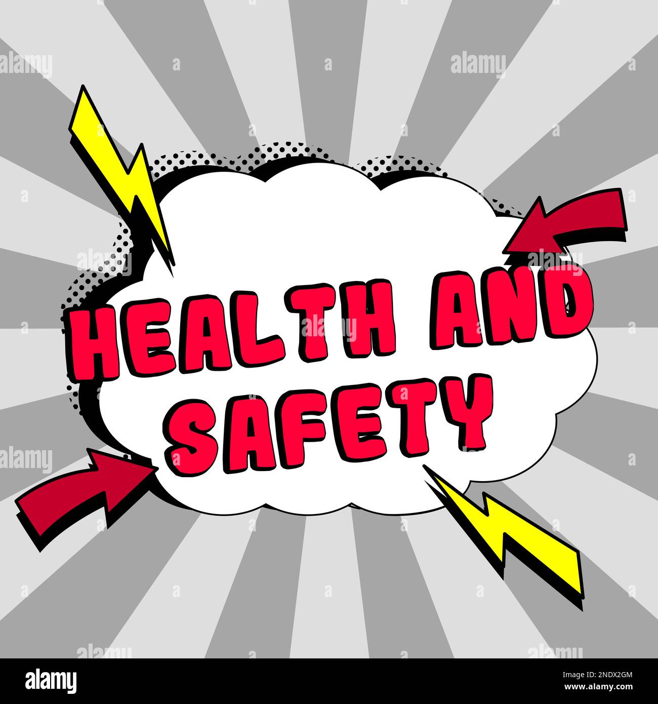 Text caption presenting Health And Safety. Word Written on Taking the ...