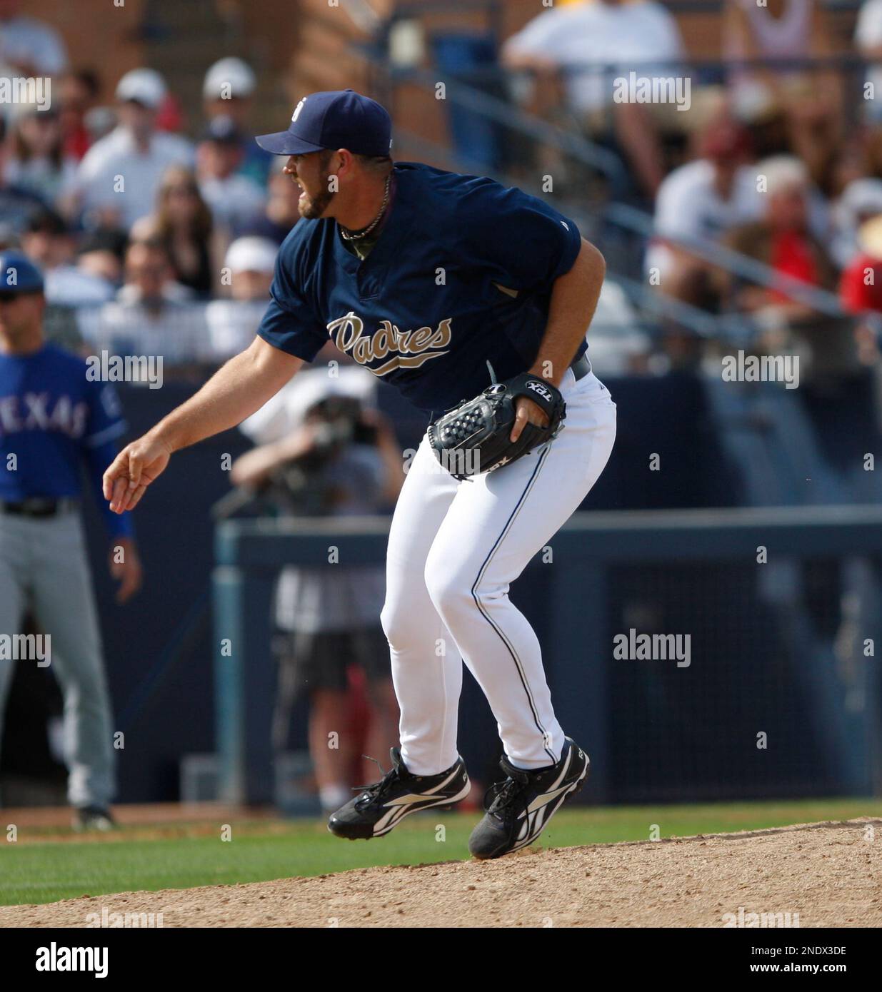San Diego Padres relief pitcher Heath Bell at a spring training ...