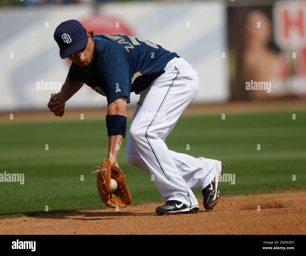 San Diego Padres' Lance Zawadski of a spring training baseball game ...